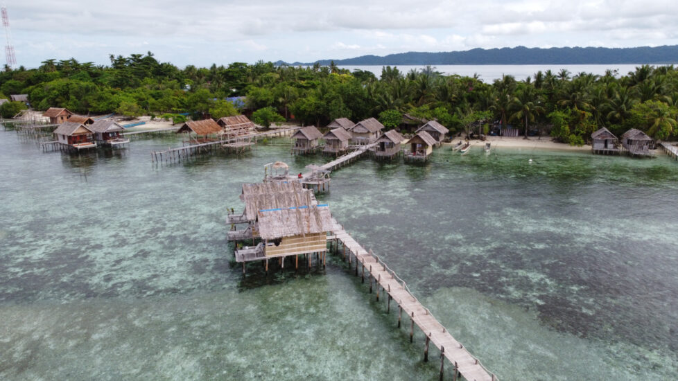 Arborek village aerial - Save Our Seas Foundation